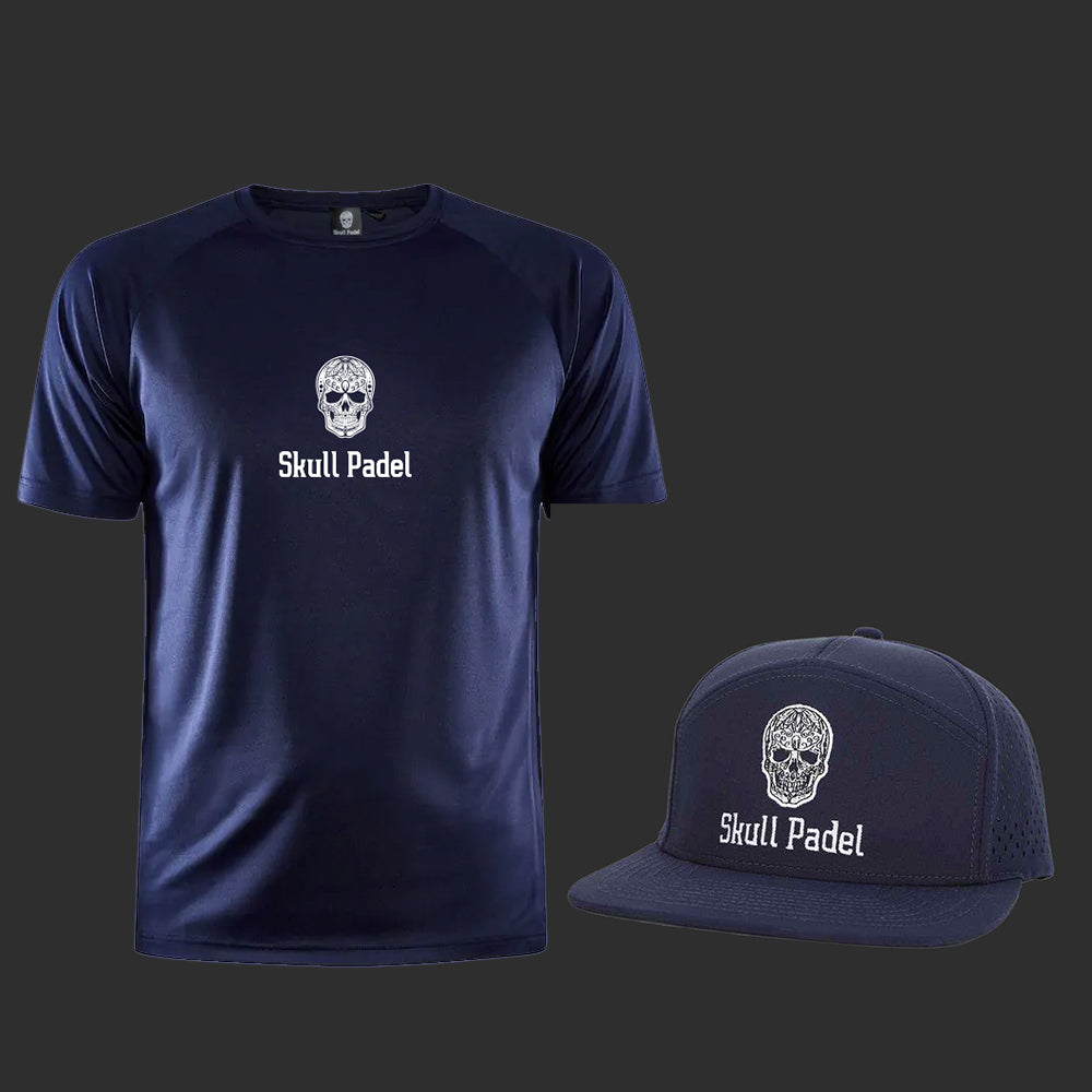 Bundle: Padel shirt Men + Blue Cap